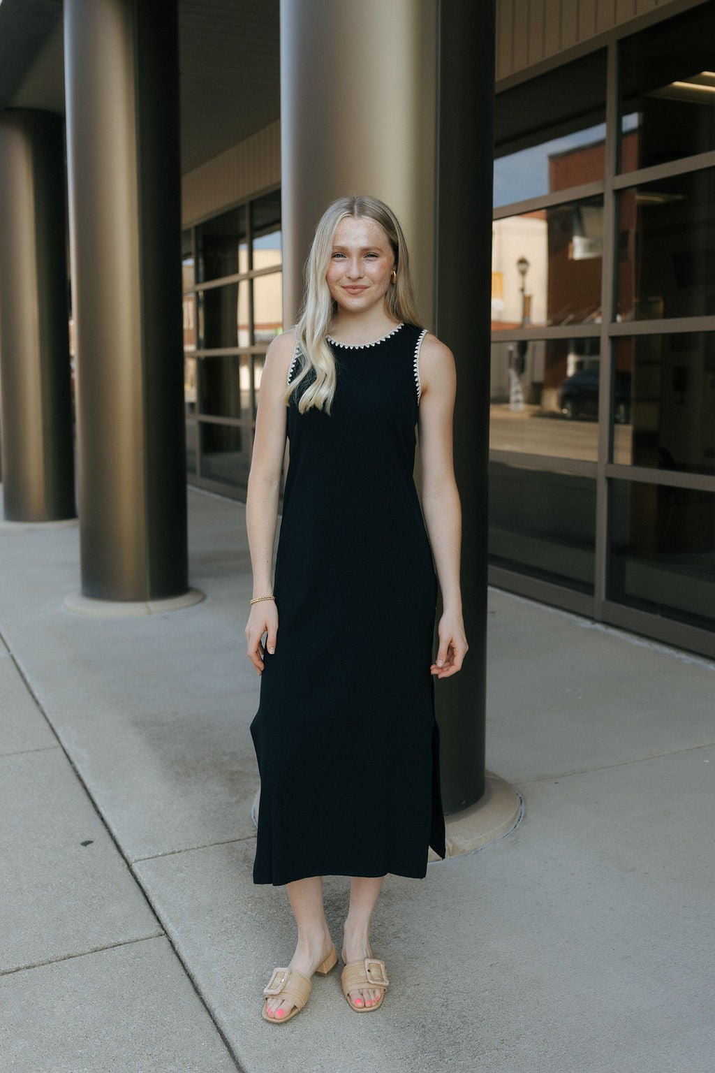 Delamer Midi Dress, Black *final sale – The Red Thread Boutique